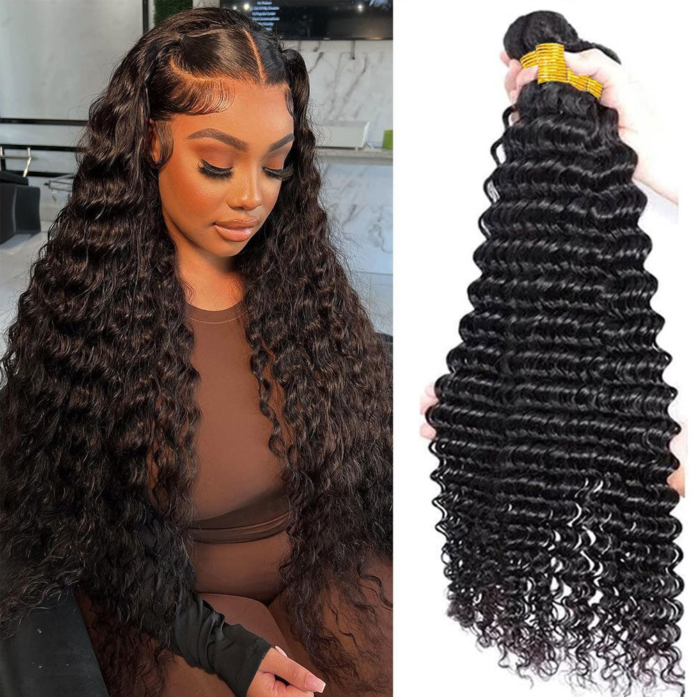 Deep Wave 4 Bundles 100% Brazilian Virgin Human Hair – Modern Show Hair