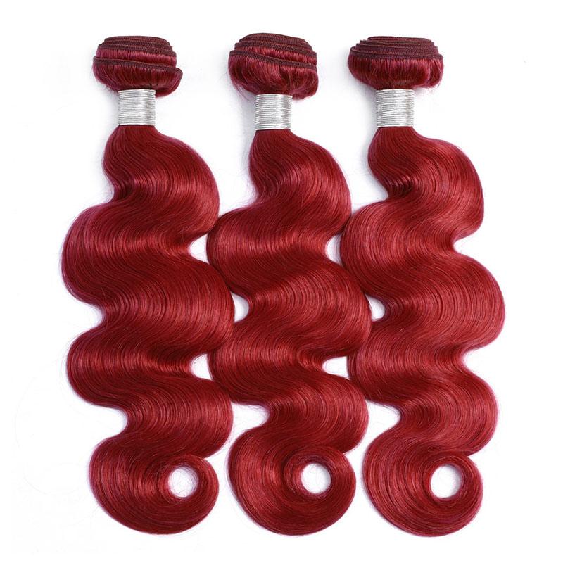 red wavy weave