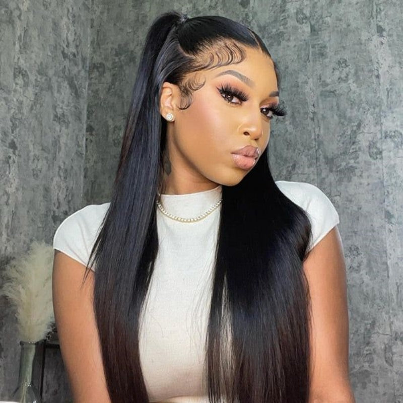 Get Gorgeous with 150 Density Peruvian Straight 360 Lace Wig Human Hair ...