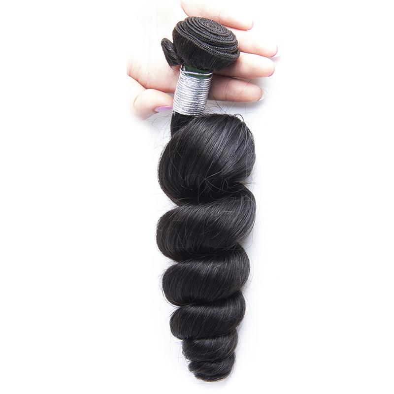 100 Natural Peruvian Loose Wave Virgin Remy Human Hair Bundles Natural ...